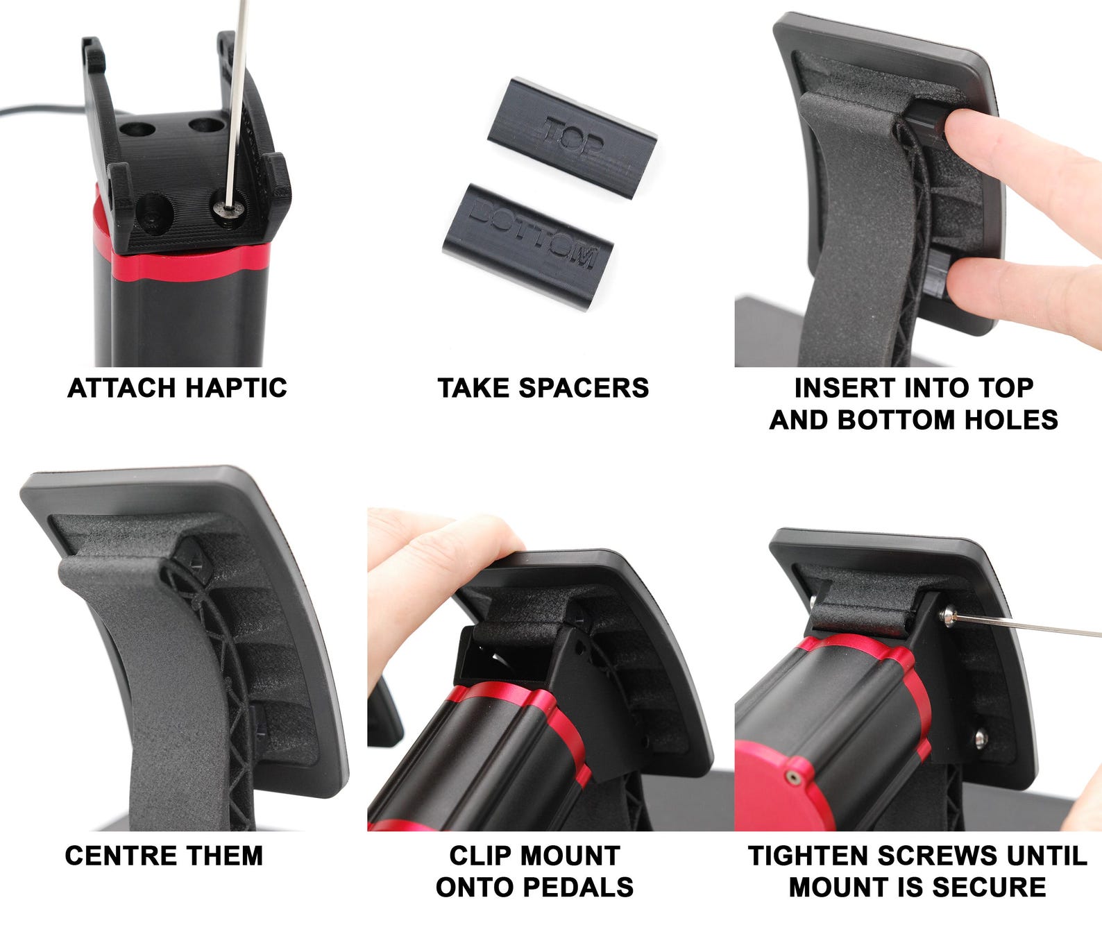 Fanatec CSL Elite Mount for Simagic P-HPR (and GT) Haptic Pedal Reactor ...