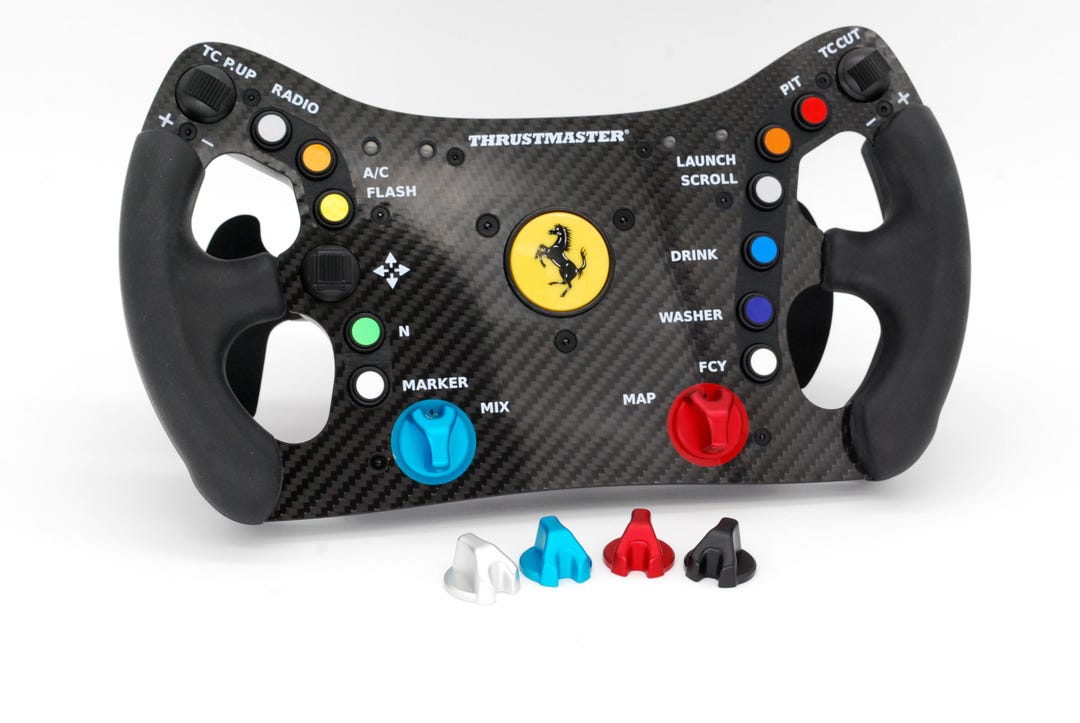 Anodised Aluminium Encoder Knobs for Thrustmaster Ferrari 488 GT3 Wheel ...