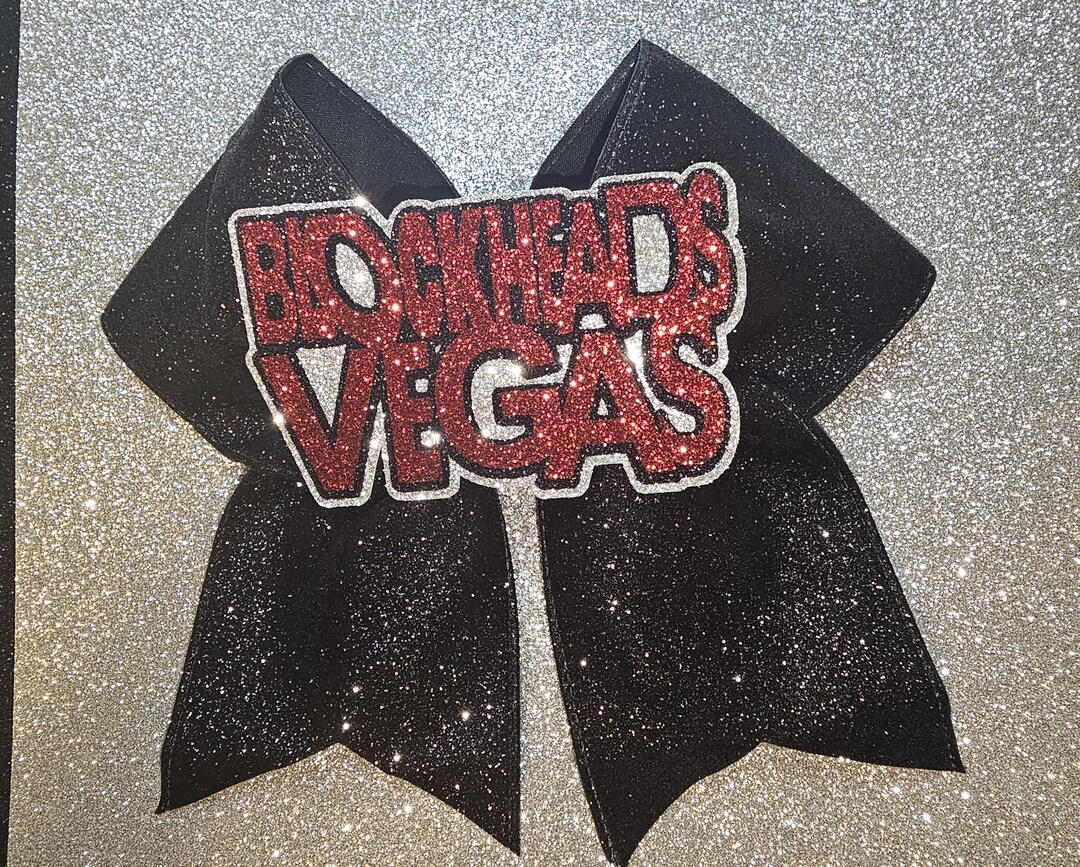 NKOTB New Kids on the Block Inspired Blockheads Vegas Glitter Cheer Bow ...