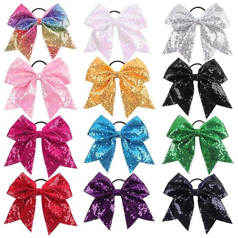 Blockhead - NKOTB Inspired Sequin Cheer Bow Hair Accessory - Etsy