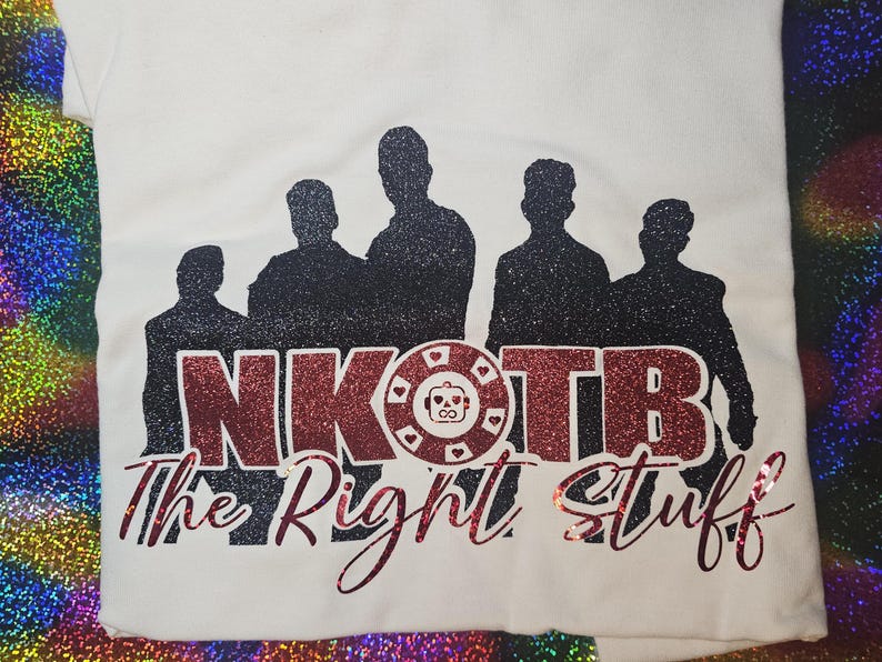 NKOTB Vegas Residency Tee: the Right Stuff, Glitter Silhouette - Etsy