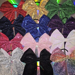 Blockhead - NKOTB Inspired Sequin Cheer Bow Hair Accessory - Etsy