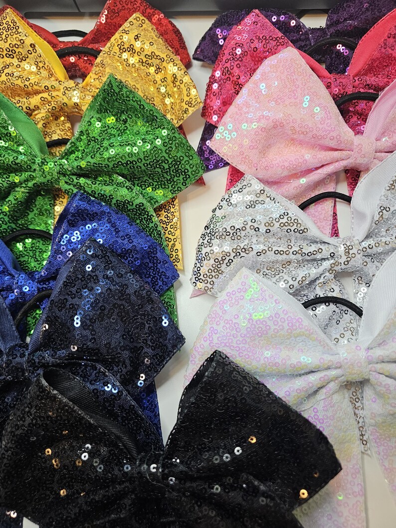 Blockhead - NKOTB Inspired Sequin Cheer Bow Hair Accessory - Etsy