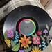 Handpainted Floral Vinyl Record - Etsy