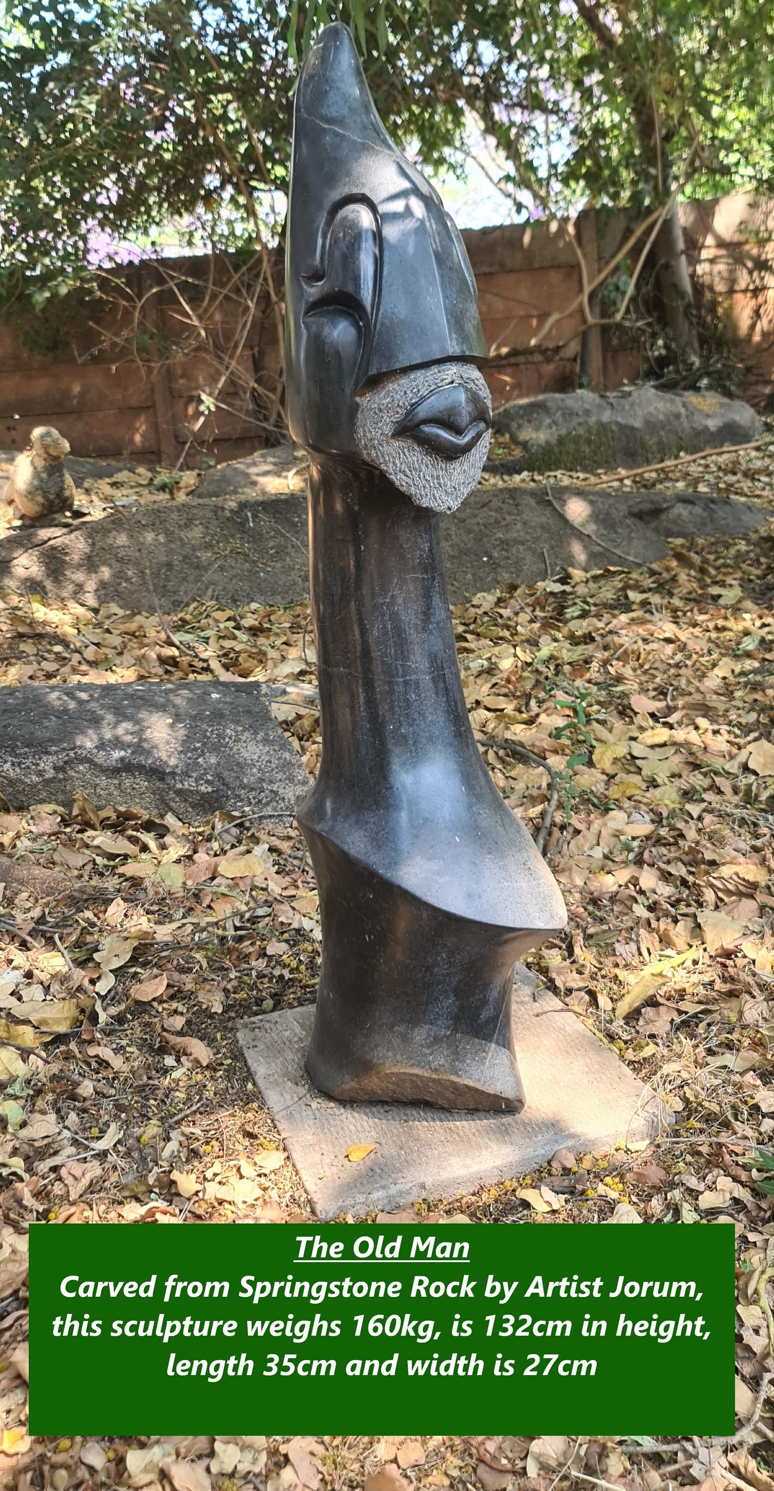 Shona Art, the Old Man Sculpture on Springstone Rock Carved by Jorum ...