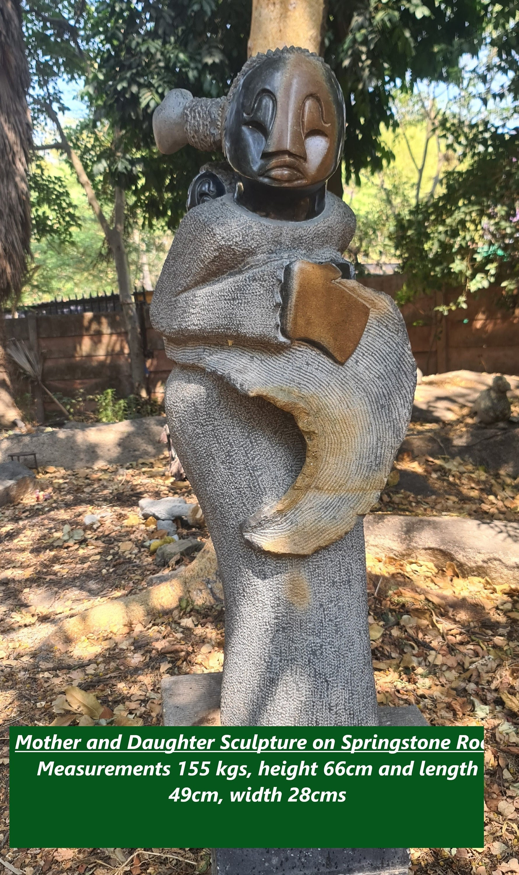 Mother and Daughter Sculpture on Springstone Rock Carved by Jorum - Etsy