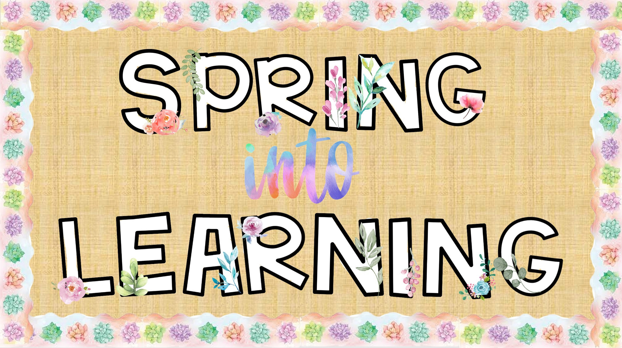 Spring Bulletin Board Letters - Etsy