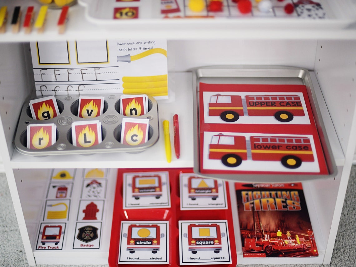 Preschool Learning THEME / Firetruck Fire Firefighter / - Etsy