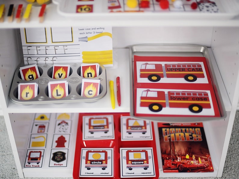 Preschool Learning THEME / Firetruck Fire Firefighter / - Etsy