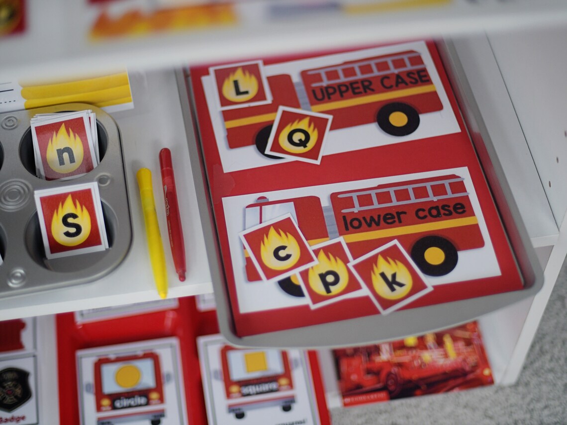 Preschool Learning THEME / Firetruck Fire Firefighter / - Etsy