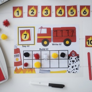 Preschool Learning THEME / Firetruck Fire Firefighter / - Etsy