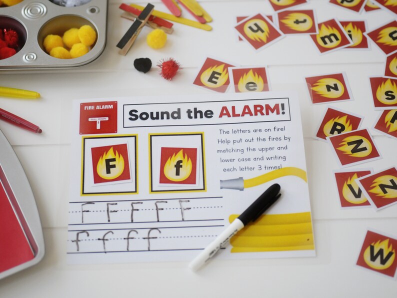 Preschool Learning THEME / Firetruck Fire Firefighter / - Etsy