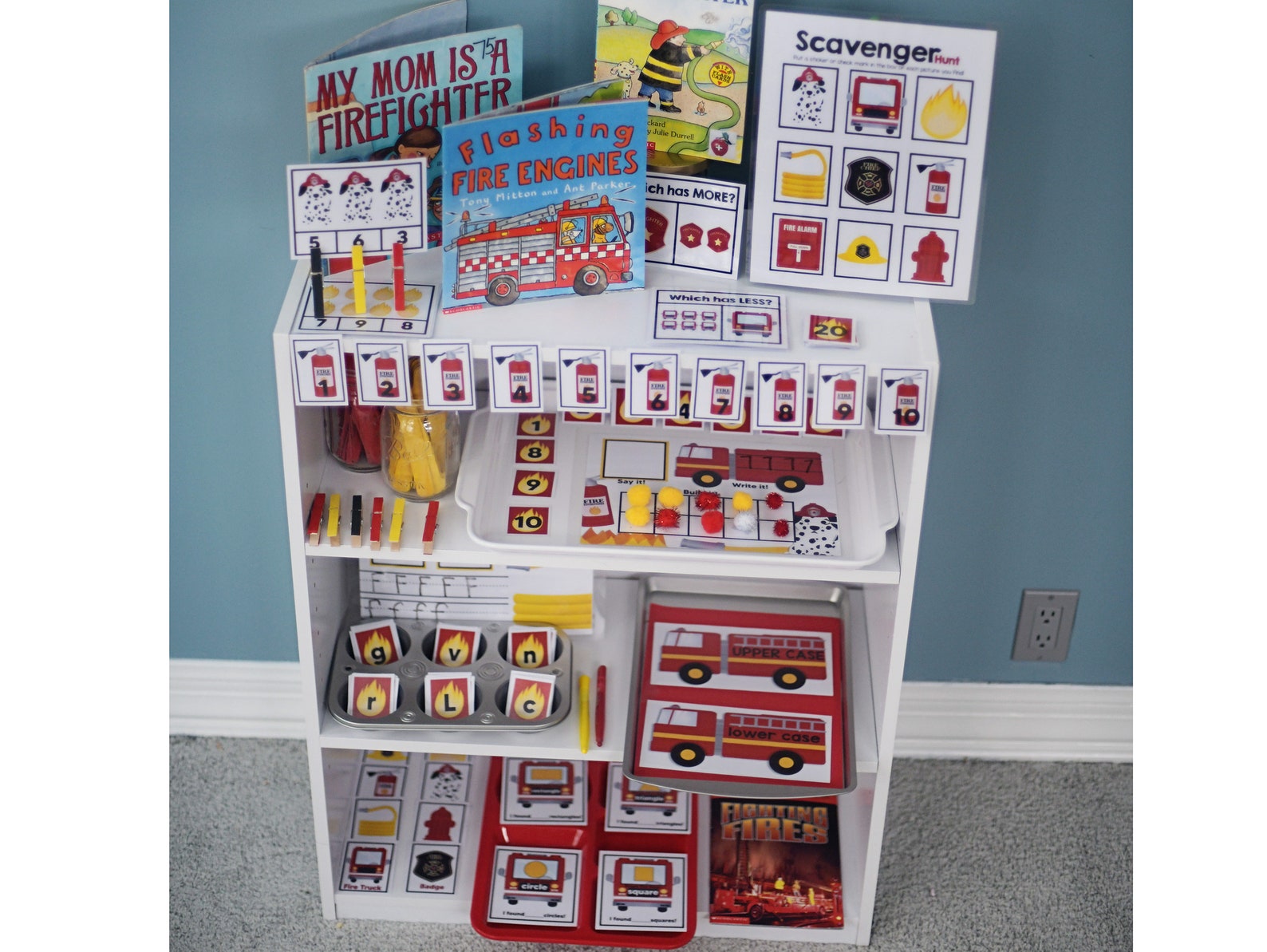 Preschool Learning THEME / Firetruck Fire Firefighter / - Etsy