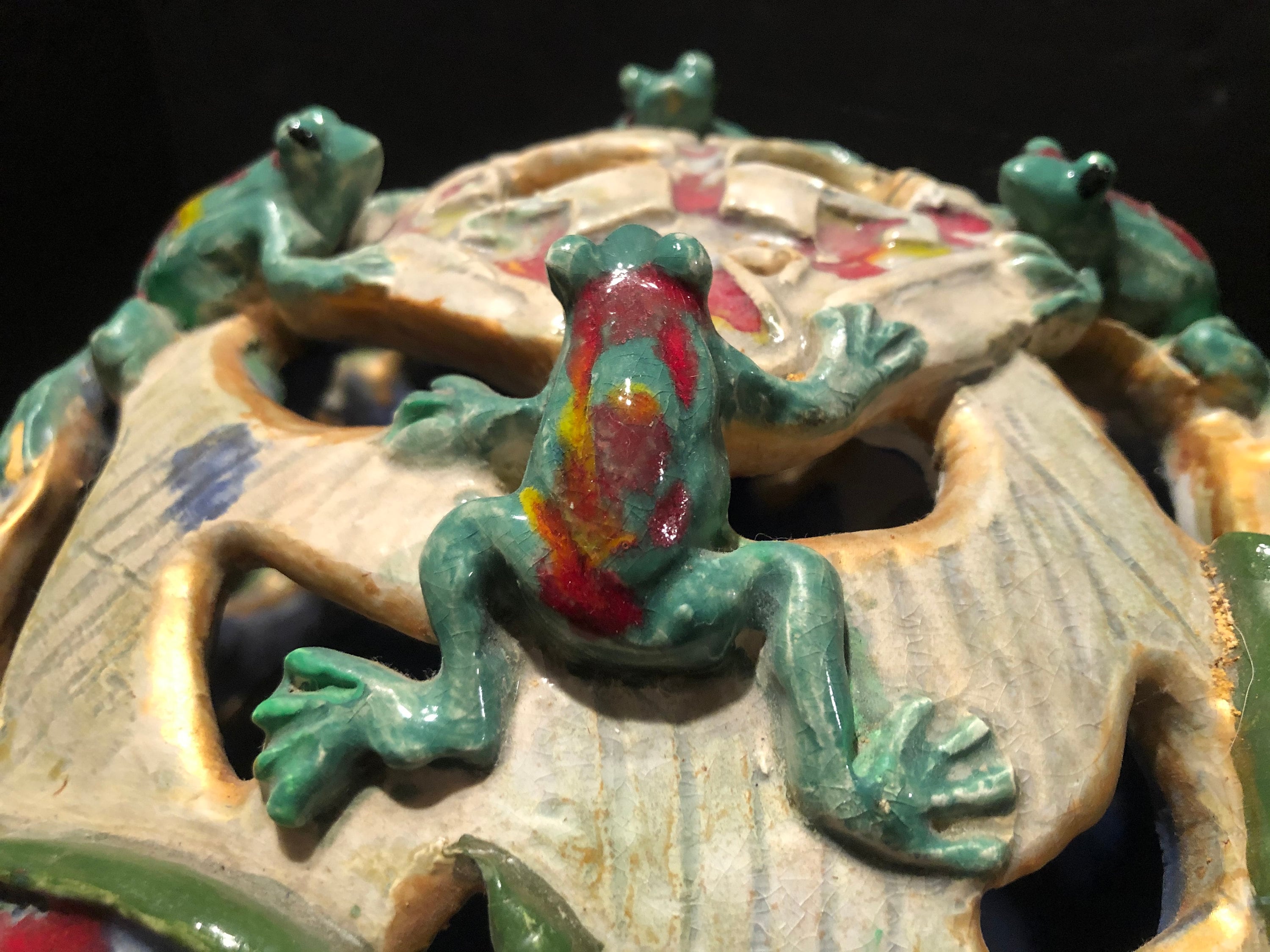 Large Ocean Themed Pottery Piece With Fish Frogs Starfish 1 - Etsy