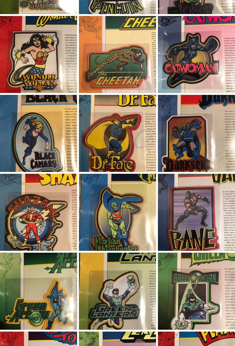 The Official DC Comics Patch Collection Rare Complete 35 Patch Set - Etsy
