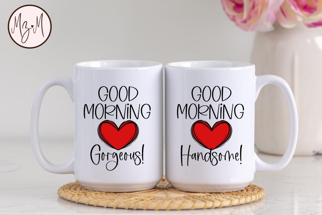 Good Morning Mugs, Couples Gift Set - Etsy