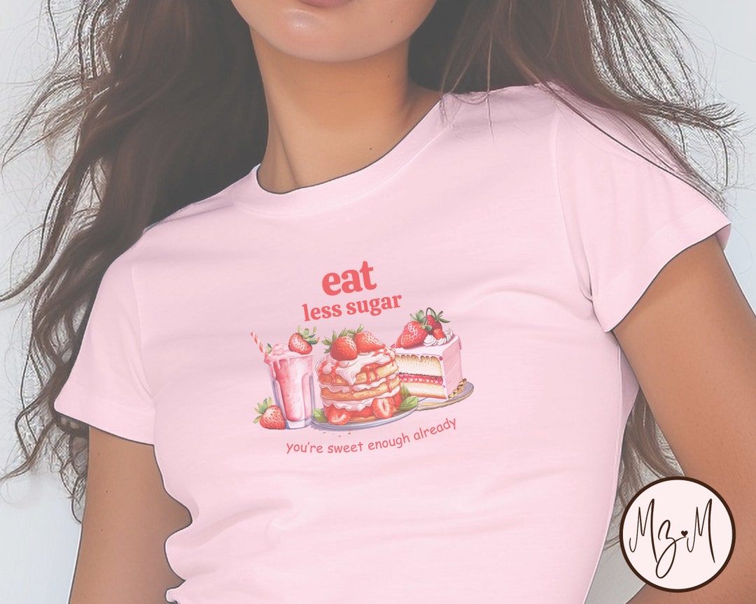 Strawberry Graphic Baby Tee: Sweet Treats T-shirt - Etsy