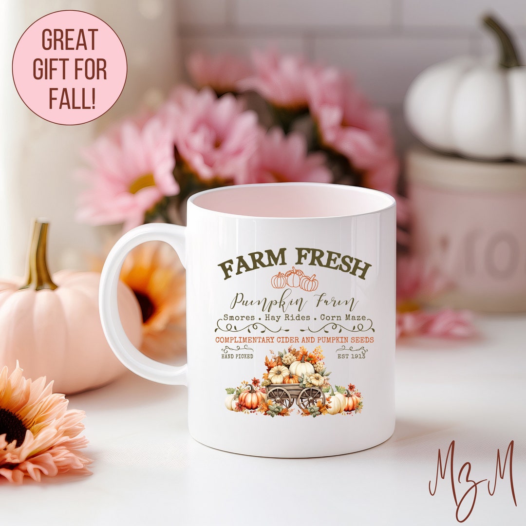 Pumpkin Farm Mug Pumpkin Mug Farm Fresh Pumpkins Pumpkin Coffee Mug - Etsy