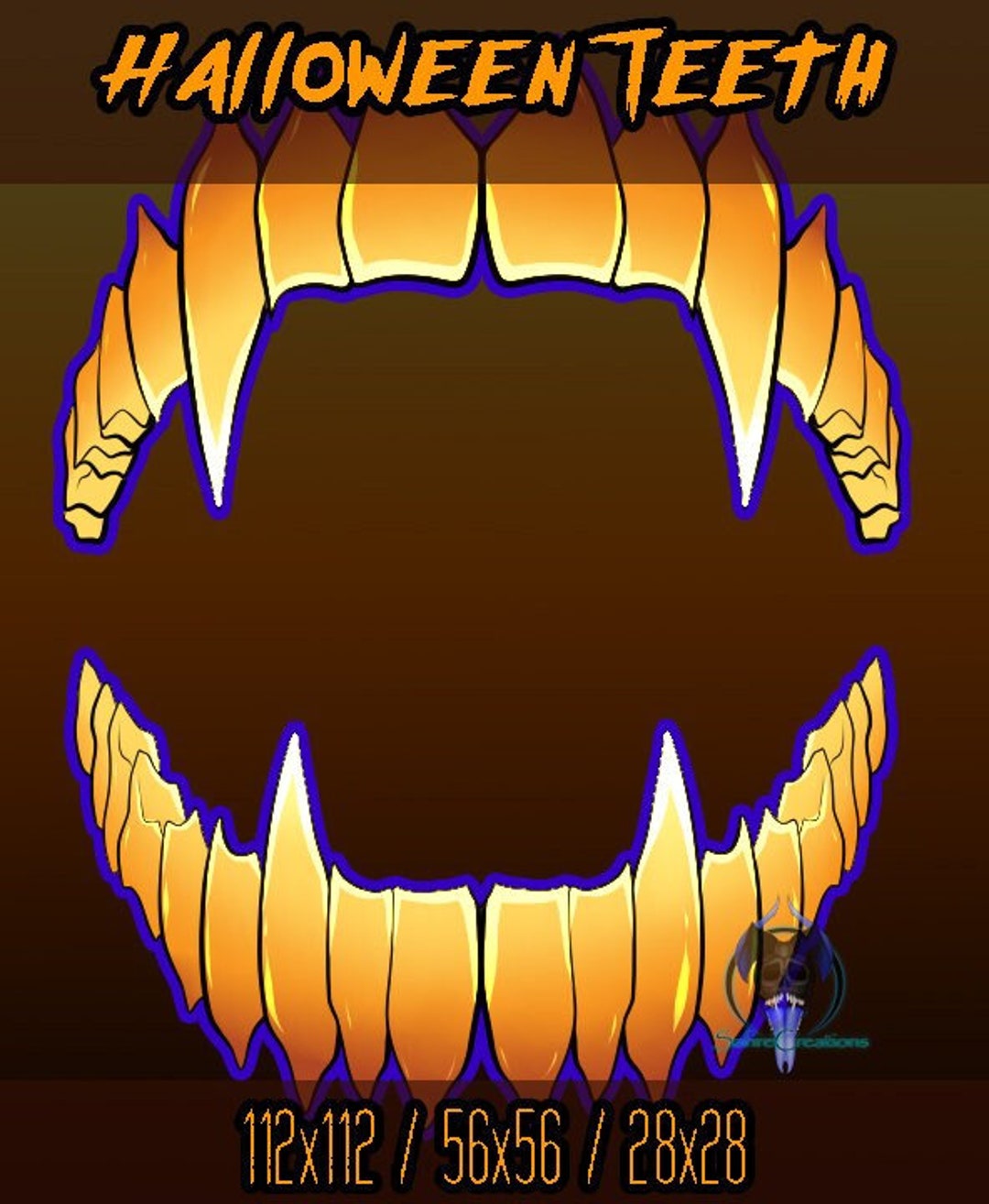 Halloween Teeth / Animated - Twitch, Discord, Youtube - Etsy