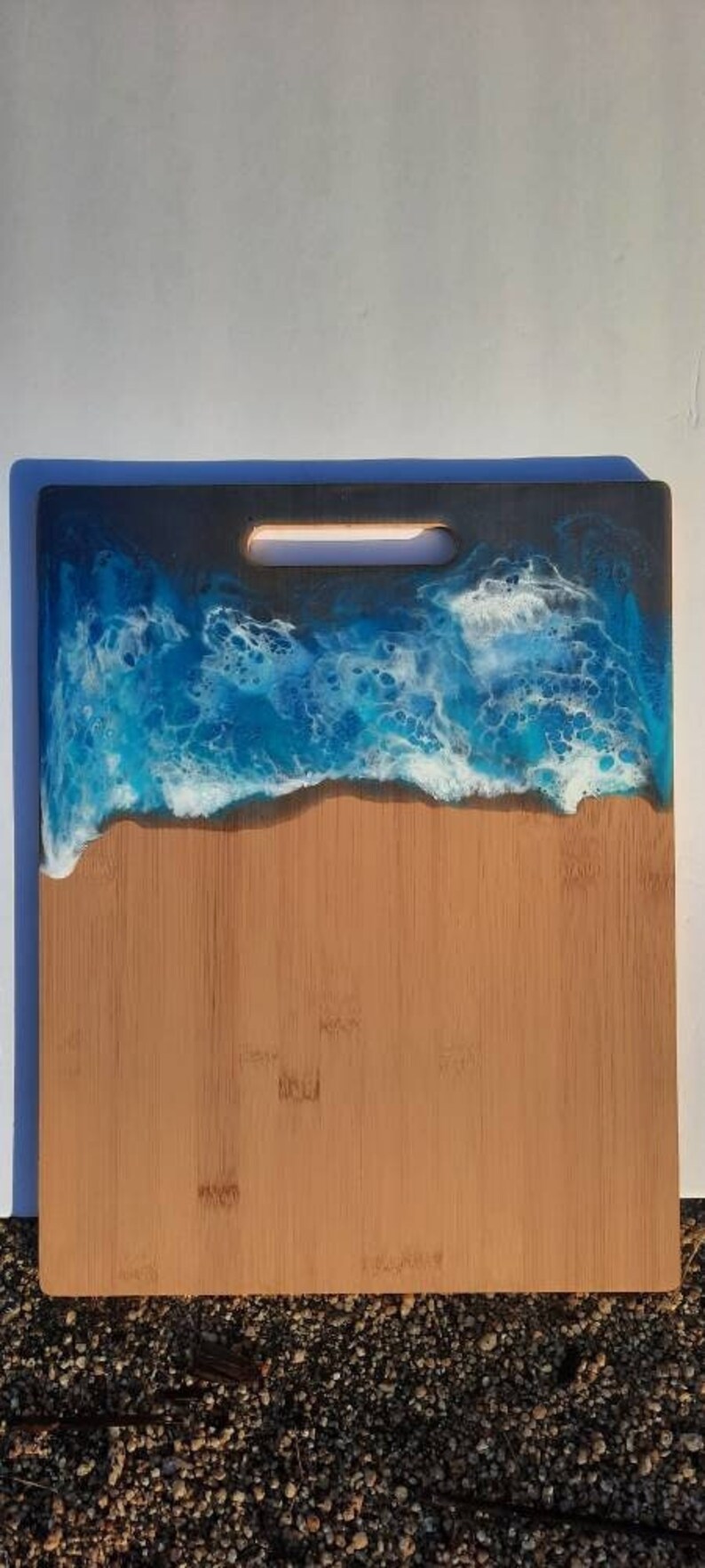 ocean serving board beach charcuterie beach house beach resin tray ...