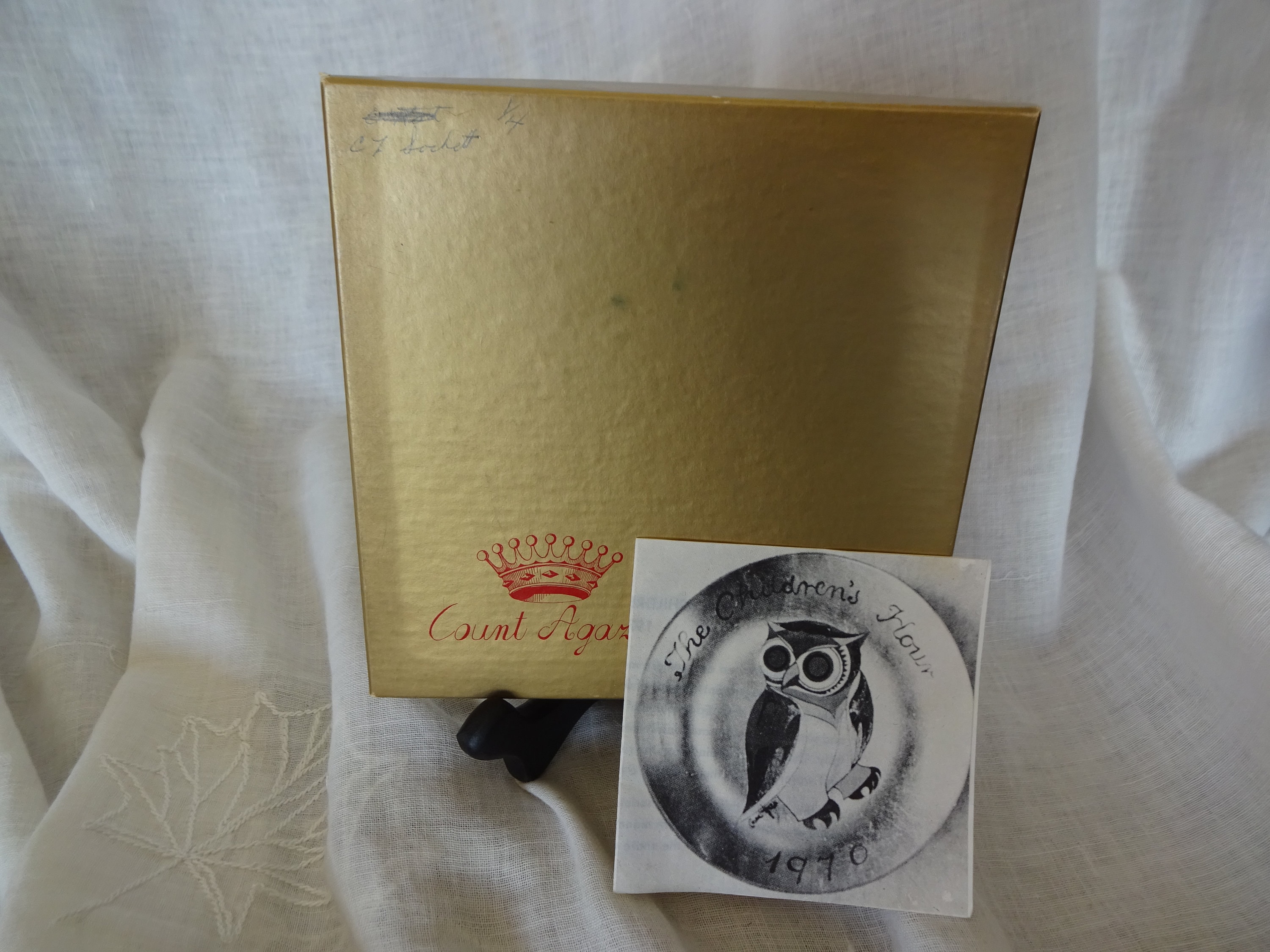 Count Agazzi of Venice Venetian Glass the Children’s House Owl Plate ...