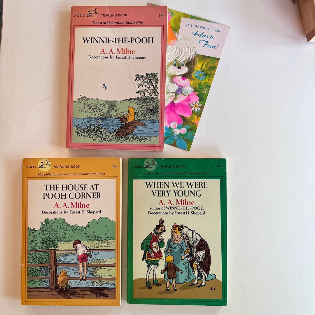 Set of 3 Pooh Books by A. A. Milne (dell Yearling, 1974) Vintage ...