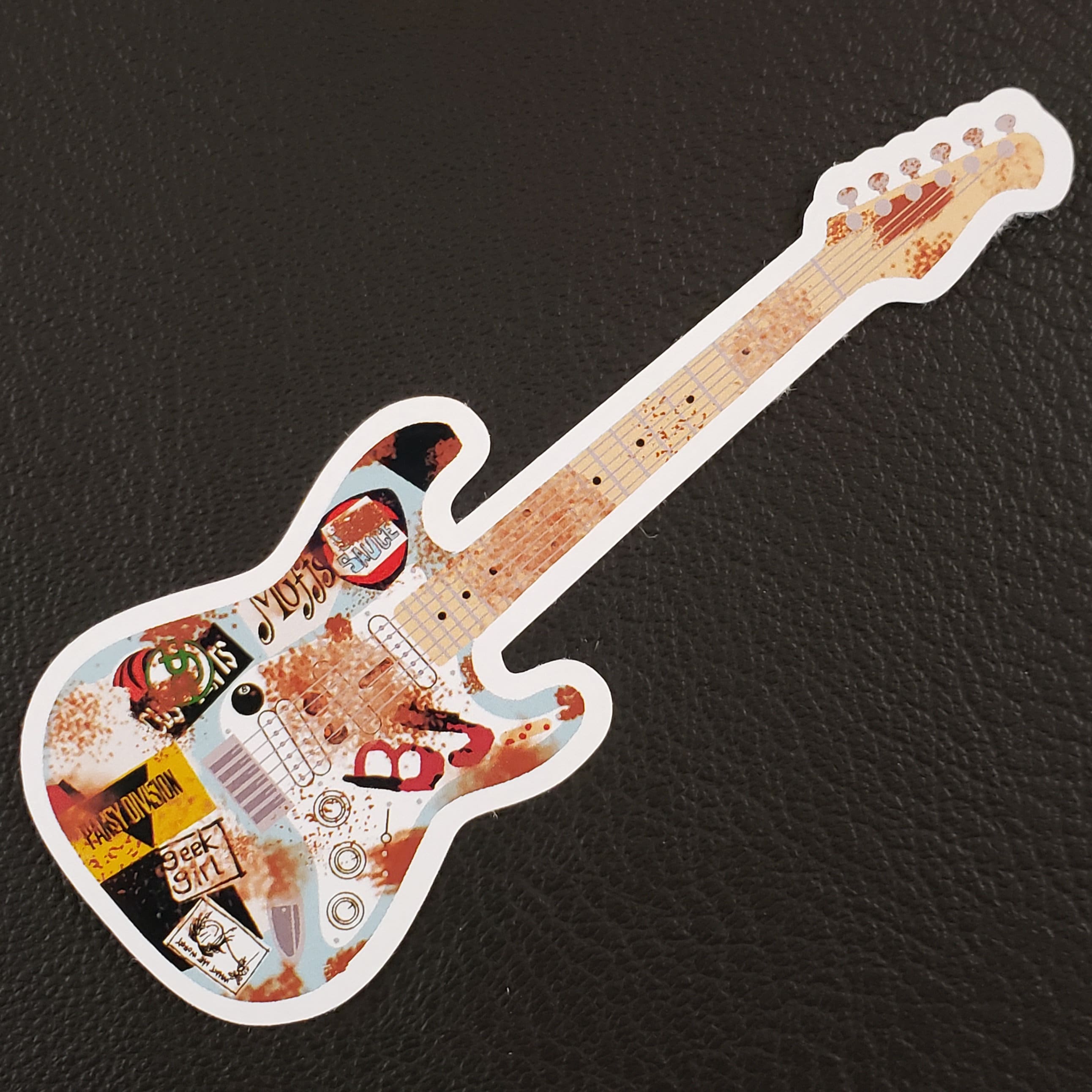 Sticker Billie Joe Armstrong Guitar Blue Muddy Woodstock Green - Etsy