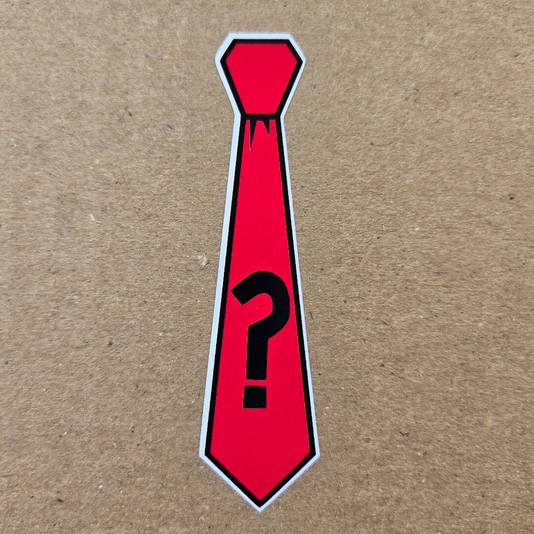 Sticker Red Question Mark Tie Billie Joe Armstrong From Green Day 1994 ...