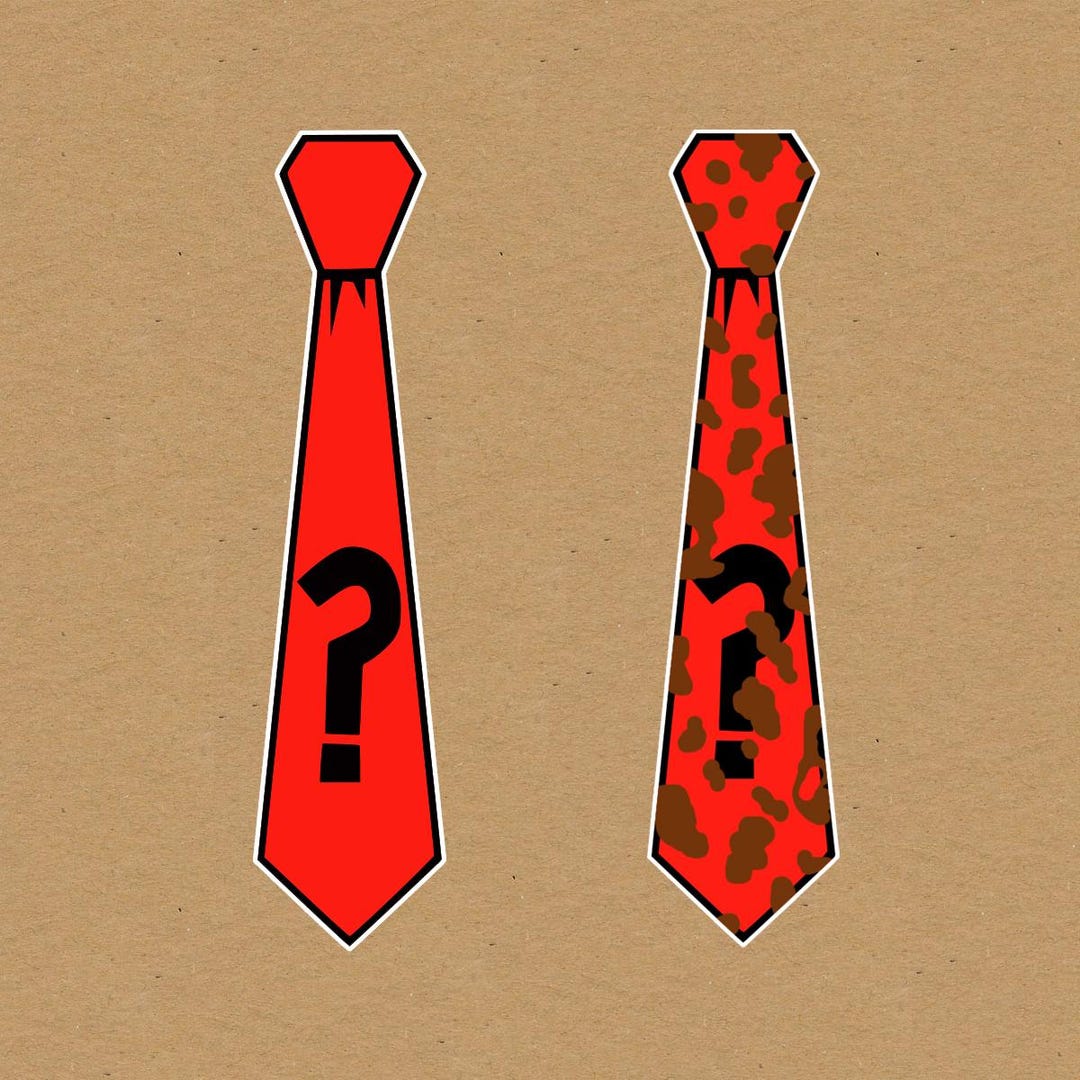 Sticker Red Question Mark Tie Set of 2 Clean & Muddy Billie Joe ...