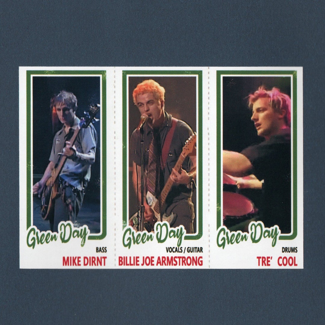 Green Day Rookie Trading Card Sticker: 1994 Fantasy Design - Etsy