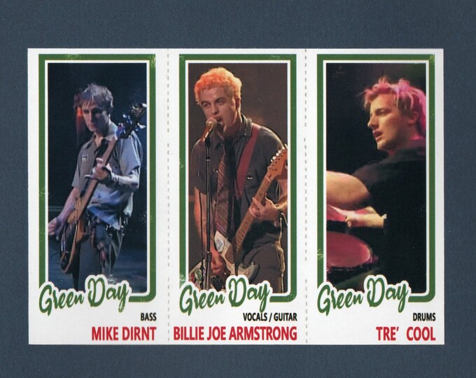 Green Day Rookie Trading Card Sticker: 1994 Fantasy Design - Etsy