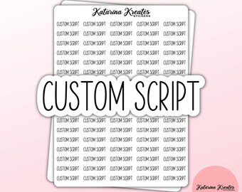 Custom Text Sticker - Etsy