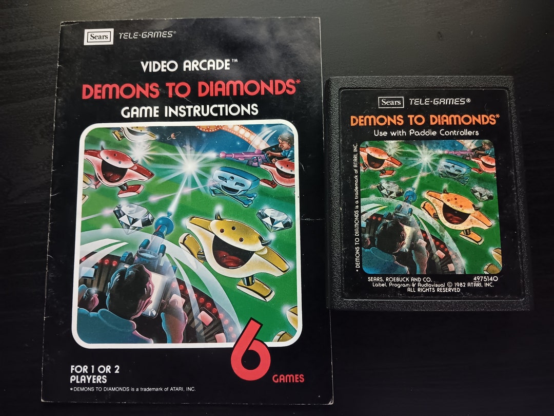 Vintage Demons to Diamonds Atari Video Game and Manual. - Etsy