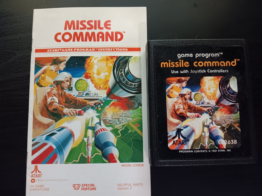 Vintage Missile Command Atari Video Game and Manual - Etsy