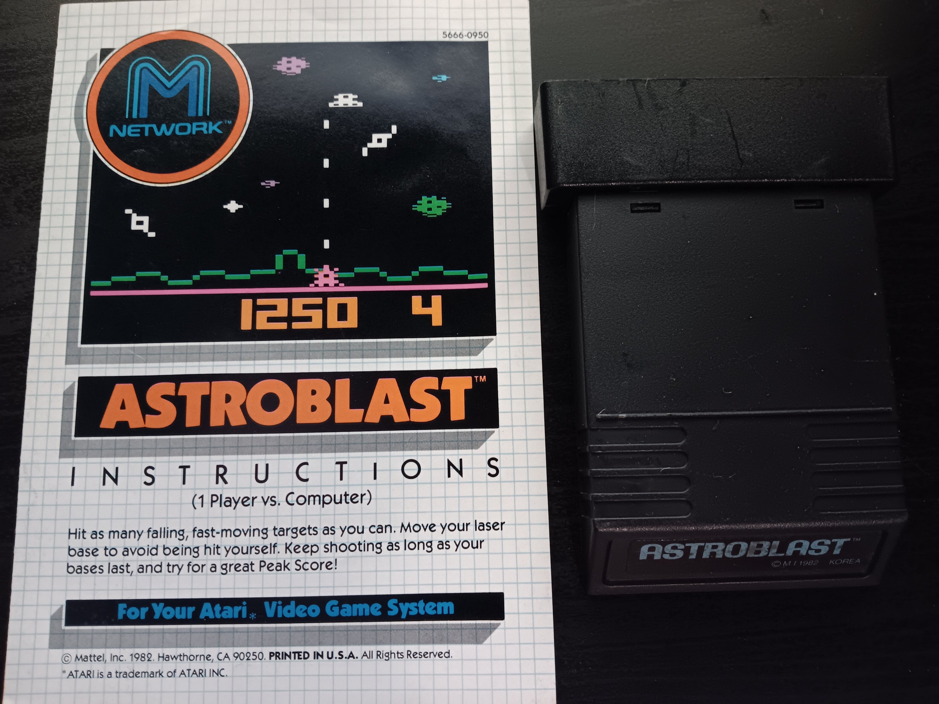 Astroblast Vintage Atari Video Game Cartridge and Manual - Etsy