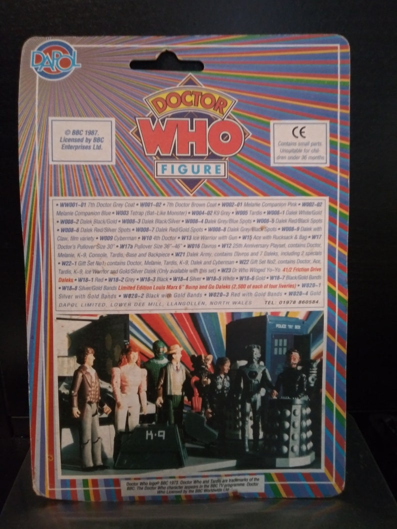 Doctor Who Dapol Gray W/blue Dalek Action Figure BNOC New - Etsy