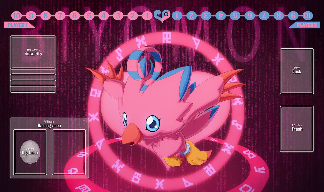 Biyomon Crest of Love Single Player Playmat Digimon Card Game TCG - Etsy