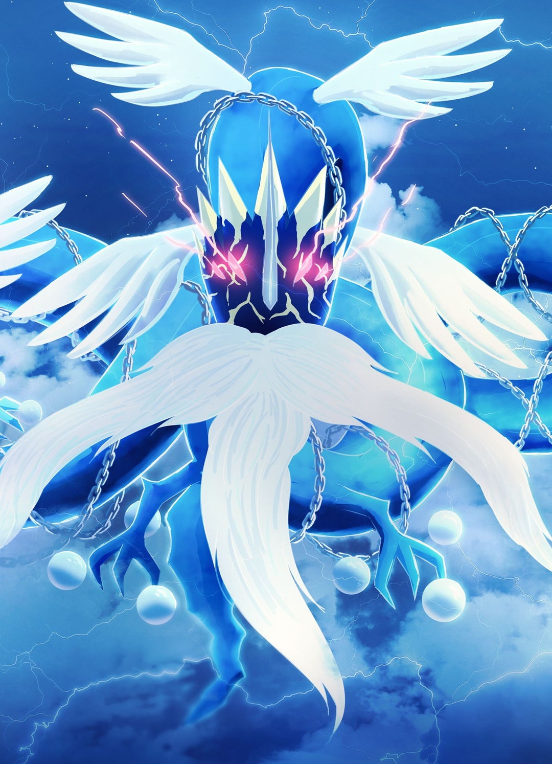 Azulongmon's Wrath/mercy Card Sleeves 60ct Standard Size - Etsy