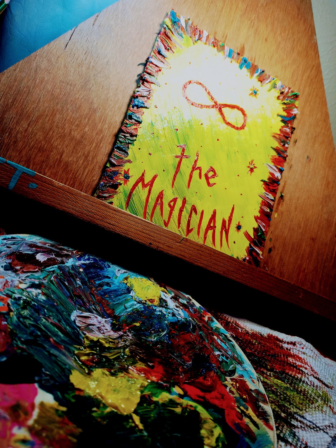 Oil Painting Tarot Card the Magician Magic Based Art - Etsy