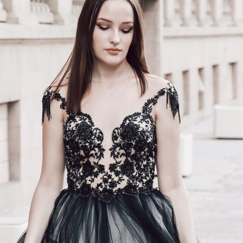 Gothic Black Puffy Dress - Etsy
