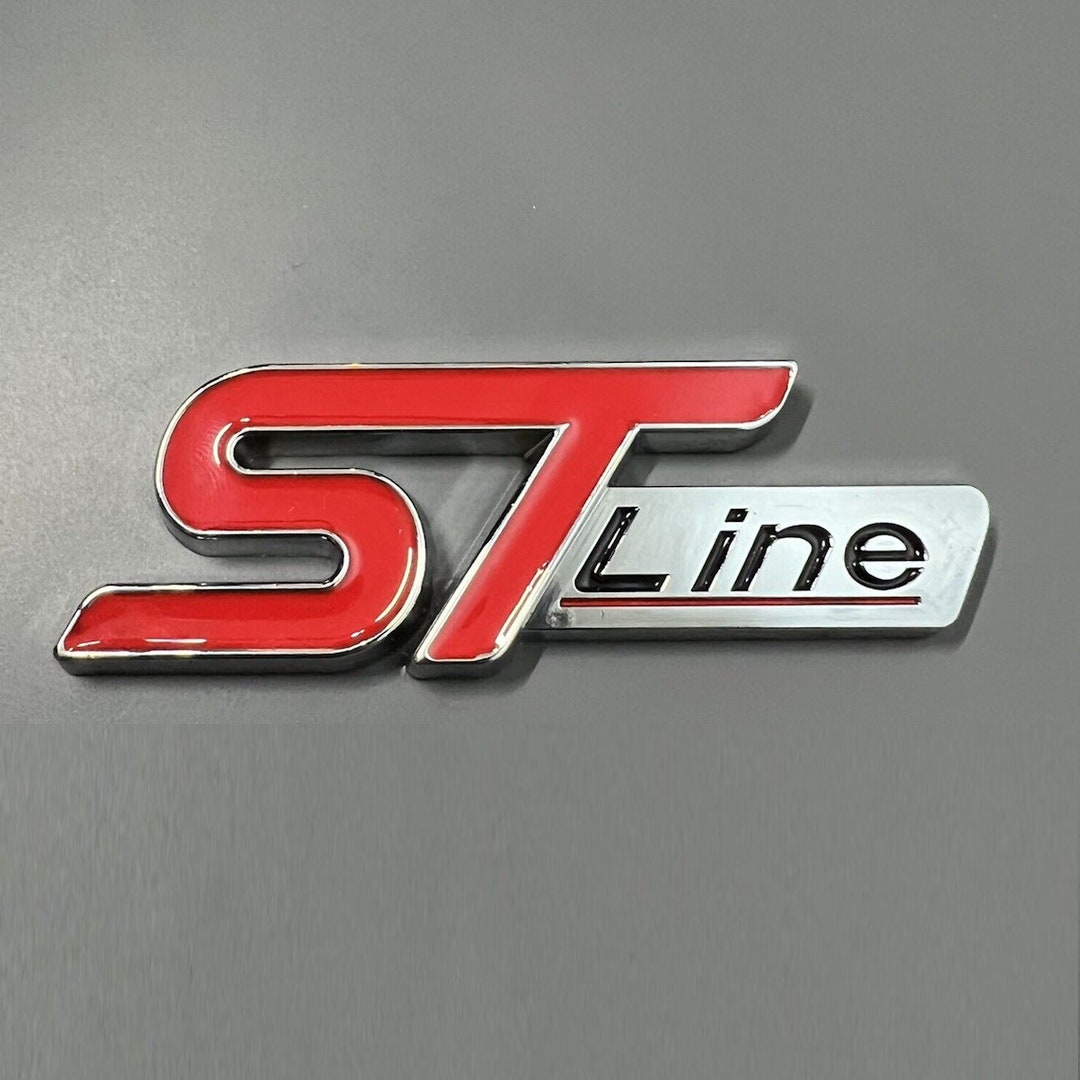 Ford Focus ST Line Badge Red / Silver Boot Focus Puma Fiesta ...