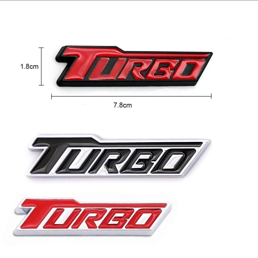 Turbo Badge 3D Metal Emblem Car Rear Sticker Decal Turbo - Etsy