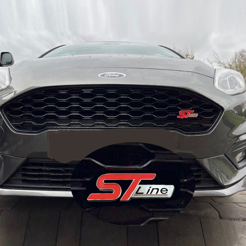 Ford Fiesta ST Line Badge Red / Silver Grille Focus Puma Fiesta ...