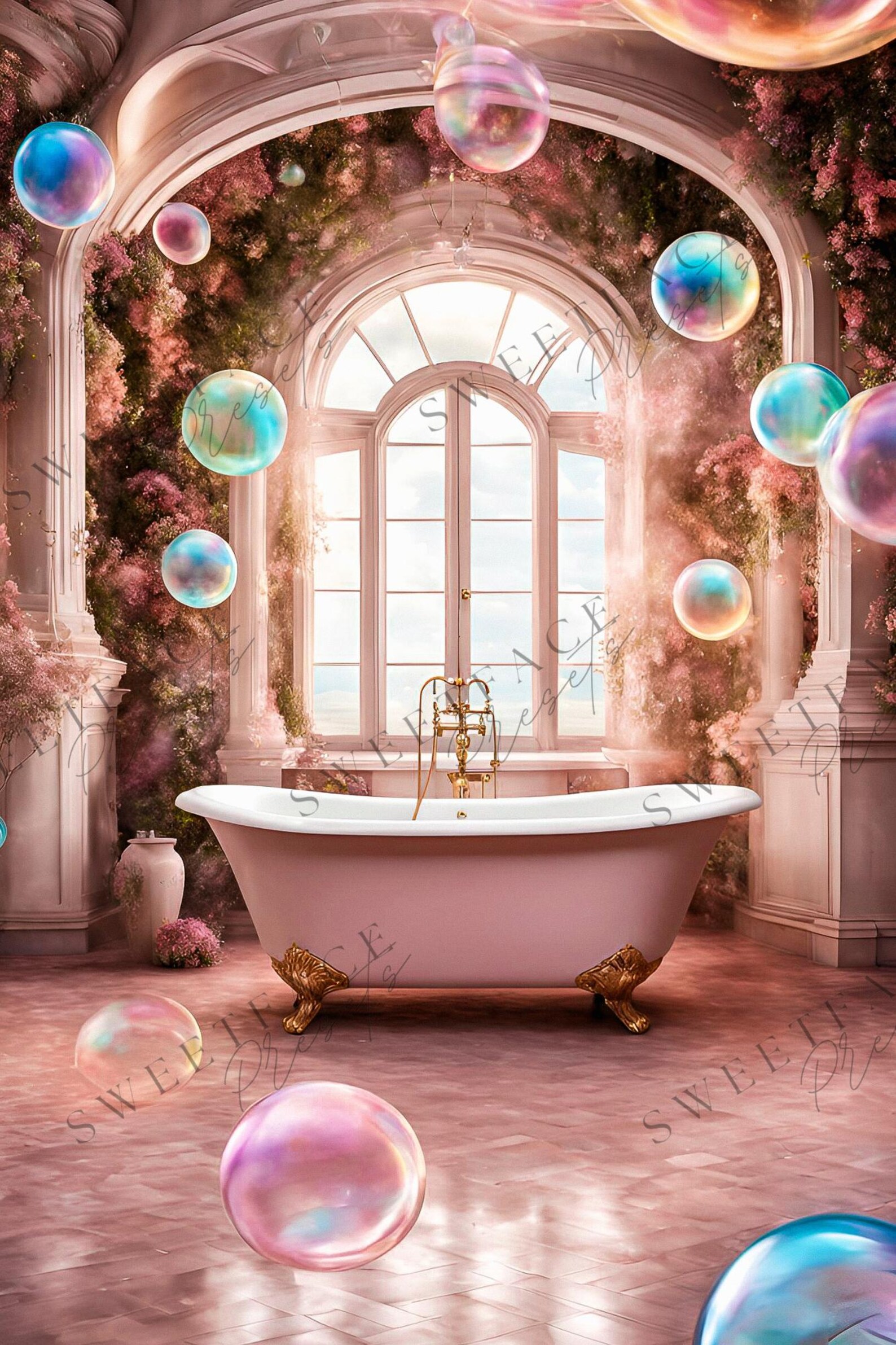 Bubble Bath Digital Backdrops, Soothing Photography (digital Download ...