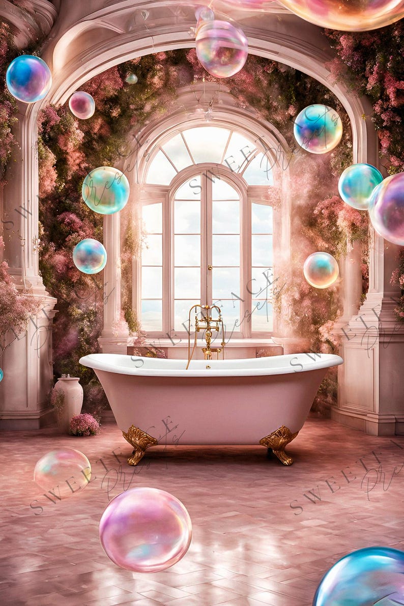 Bubble Bath Digital Backdrops, Soothing Photography (digital Download ...