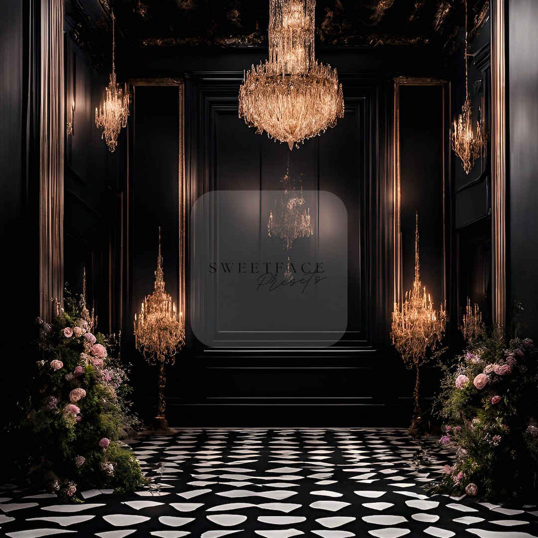 All Black Everything Digital Backdrop, Maternity Backdrop, Wedding ...