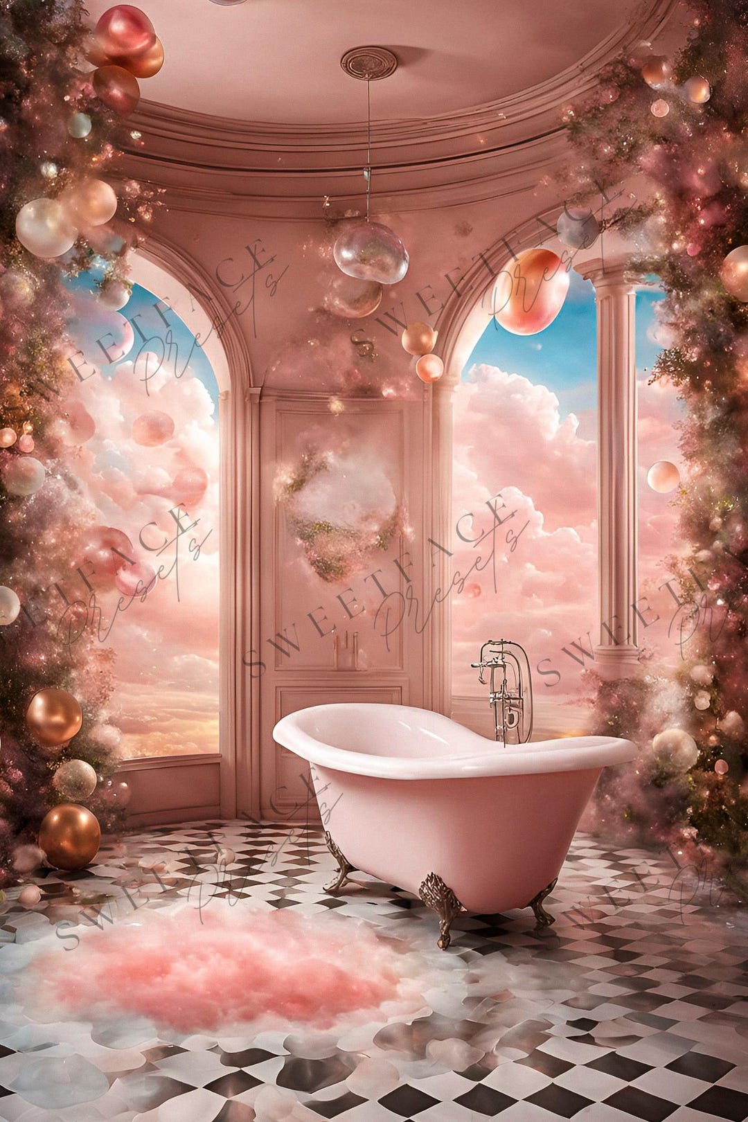 Bubble Bath Backdrop Bundle, Bubble Bath Background, Wedding Backdrop ...