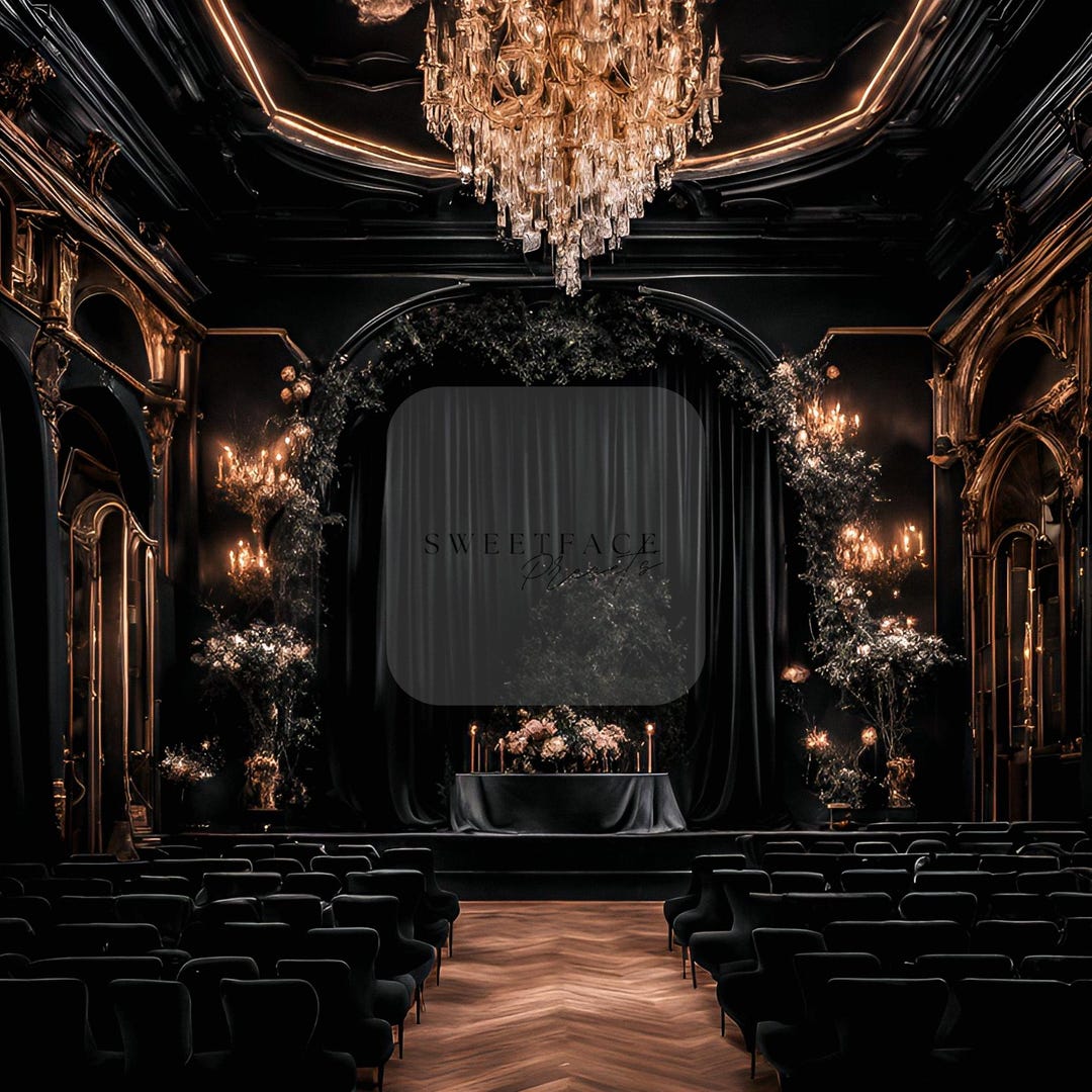 All Black Everything Digital Backdrop, Maternity Backdrop, Wedding ...