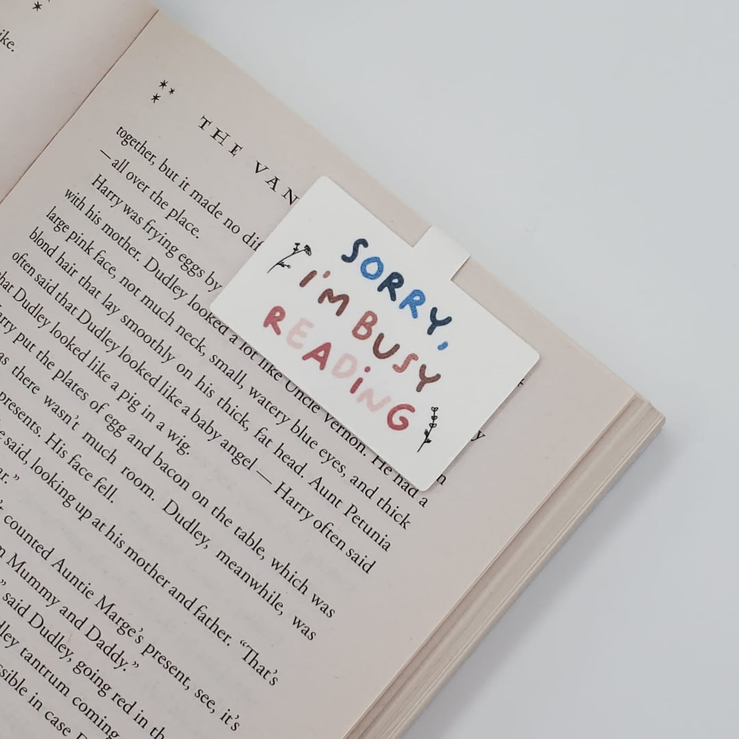 Sorry, Im Busy Reading Magnetic Bookmark - Etsy