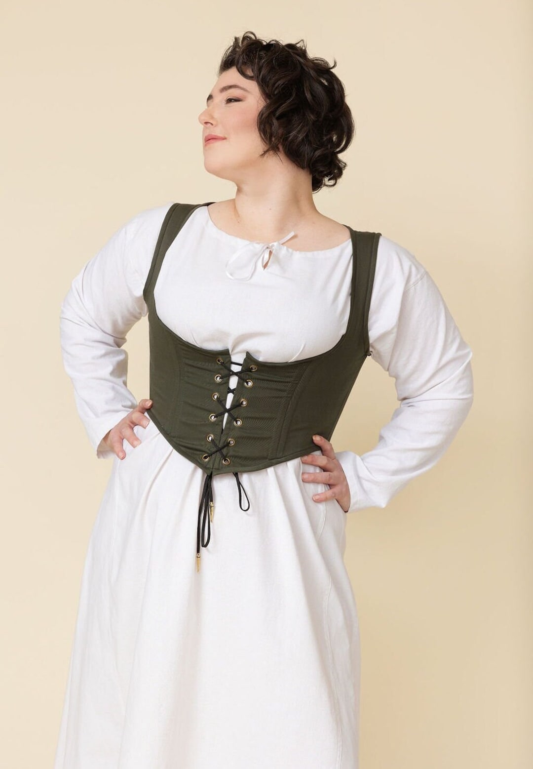 Olive Corset, Olive Green Corset, Olive Kate Corset, Military Green ...